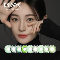 China KSSEYE Most Natural Colored Icy Green Tinted Contact Lenses Yearly 14.2mm for sale