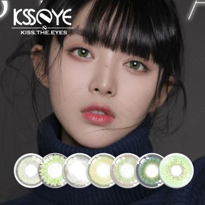 China Realistic Natural Colored Kiwi Green Contact Lens Non Prescription 14.2 for sale