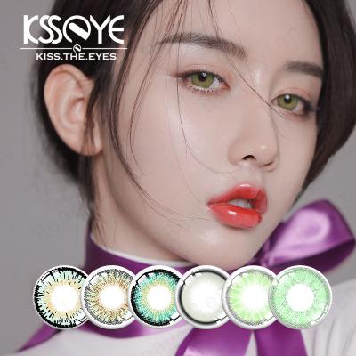 China Custom ISO13485 Green Eye Contact Lenses Non Prescription 14mm for sale