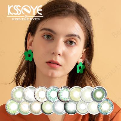 China OEM Tinted Hazel Green Contacts Tri Color Lenses For Big Eyes for sale