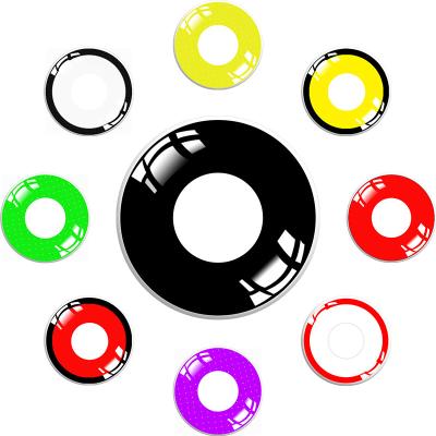 China Solid Color Big Blue Eye Contact Lens With 0.08mm Center Thickness for sale