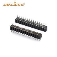 China 180 Degree Machined Female Header Connector Black PPS  PCB Board Female Header Socket for sale