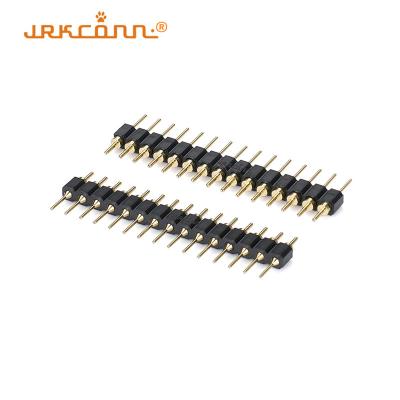 China 180 Degree Electronic Connectors Machined Pin Header 15Pin Male Connector for sale