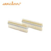 China 180degree Machined 2.54mm Pitch Connector Dual Row Pin Header Right Angle White PPS for sale