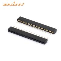 China Single Row Header Female Plug Connector 1X14P Height 5.0MM Gold Flash 180degree for sale