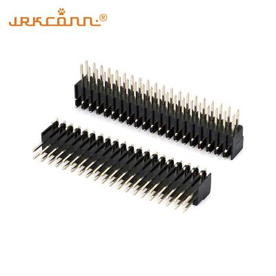 China Pin Header Socket 2.54 Mm Pin Connector 90 Degree With Brass Contacts for sale