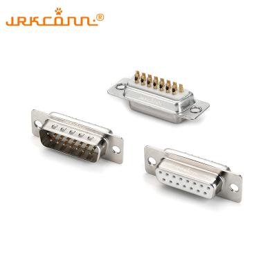 China 15 Pin D Type Connector Solder Cup Machined Contacts D-Sub Connectors For Cable Adaptor for sale