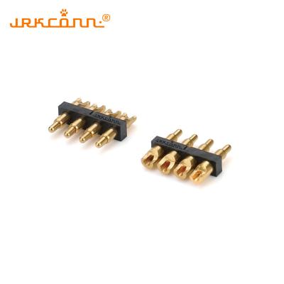 China Low Profile Gold 2.54mm Pogo Pins Connector Spring Loaded Pin with 12V Voltage and Stainless Steel SUS304 Spring Material for sale