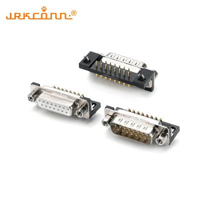 China High Density D Sub Connector DB 15Pin Right Angle Pcb Connector For Computer Peripherals for sale