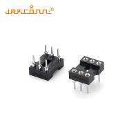 China IC Socket Connector 6 Positions Round Pin Machined H3.0 Female Header Straight with 2.54mm Pitch for sale