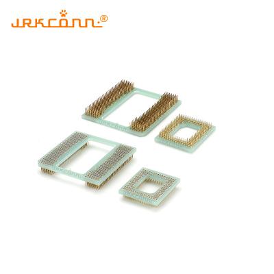China Low Insertion Force PGA Sockets Solder Tails 1.27 MM DIP IC Sockets With Brass Terminals for sale
