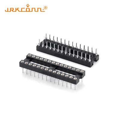 China 28Pin Round Pin Machined IC Socket Connector 2.54mm Pitch for sale