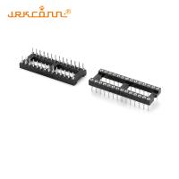 China Integrated Circuit Socket Round Pin 2.54mm Dual In Line Socket Straight Type PCB Connector for sale
