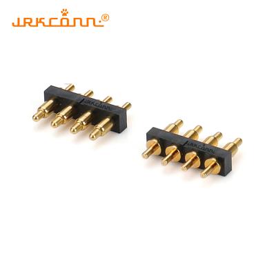 China 2.54mm 3 Pin Pogo Pin Connector Brass Plunger 3A Current for sale