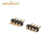 China 4Pin Spring Loaded Connectors Straight DIP Pogo Pin Connector Gold Flash for sale