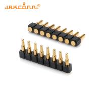 China 8P Brass Pogo Pin Connectors with 3μ Gold Plating 3A Current for sale