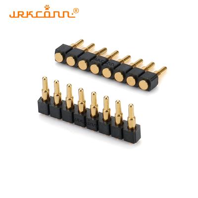 China 8P Brass Pogo Pin Connectors with 3μ Gold Plating 3A Current for sale