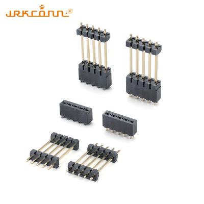 China 3.96mm Pitch DIP Female Header with 8.8mm Height and Gold Flash for Reliable PCB Connections for sale
