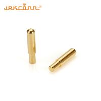 China CNC-Machined Brass Connector Pins 14.5mm Length Solid and Spring-Loaded for PCB Applications for sale