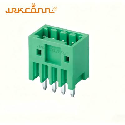 China Terminal Block with -40℃~+105℃ Temp Range 2P~24P Poles Brass Pin PCB Screw Terminal for sale