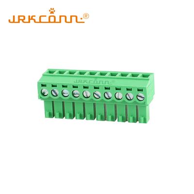 China 10 Position Terminal Block with 3.5/3.81 mm Pitch and 8A Current Rating for Industrial Applications for sale