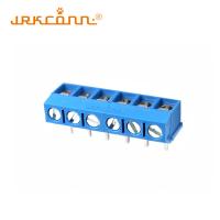 China 5.0mm Pitch Brass Contact PCB Screw Terminal Block with 16A Rated Current for Industrial Applications for sale
