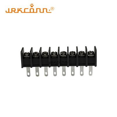 China 7.62mm Brass Screw Terminal 8 Way Barrier Terminal Block with 15A Rated Current for sale