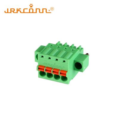 China Pluggable Terminal Block PCB Connector with 3.5mm Pitch 28-16AWG Wire Gauge and 8A Rated Current for sale