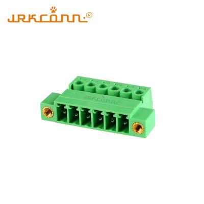China 3.81mm Pitch 8 Poles PCB Screw Terminal Block Green Wire Terminals for sale