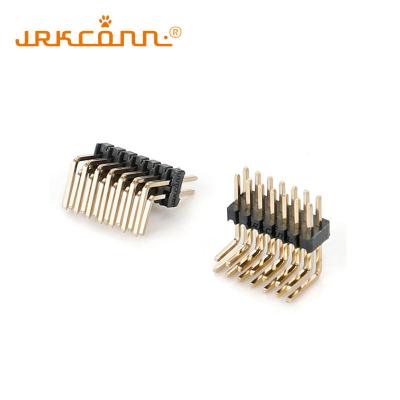 China Right Angle 2mm Pitch Double Row Pin Header Connector for Reliable PCB Connections for sale