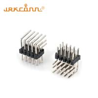 China Triple Row Right Angle Gold Plated Pin Header Connector for PCB Applications for sale