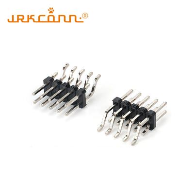 China 2.54mm Pitch Double Row Gold Plated Pin Header Connector for PCB Applications for sale