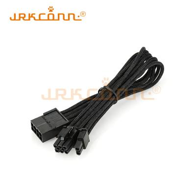 China JRK-PP07-PCIB Individually-Sleeved 16 AWG 250mm PCI-E Power Extension Cable for ATX Systems for sale