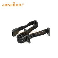 China 4-Pin to 4 SATA Power Connector Cable with 16 AWG Wire Guard and 250mm Cable Length for HDD SSD Storage for sale