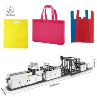 China 120pcs/ Min T Shirt Bag Machine Non Woven 5KW PLC  For Supermarket for sale