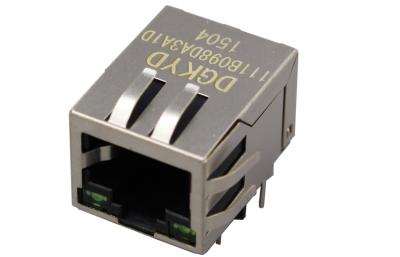 China Single Port Shielded RJ45 Female Connector With Internal Isolation Transformer for sale