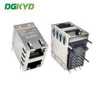 China 1000 Base-T 2X1 Port Shielded Rj45 Connector DIP PCB Mount for sale