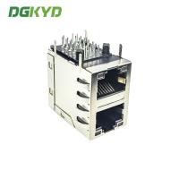 China 1000 Base-T 2X1 Port Shielded Rj45 Connector DIP PCB Mount for sale