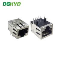 China DSL ADSL Right Angle RJ45 Female Jack with Transformer 10 100 Base RoHS Compliant 1500Vrms for sale