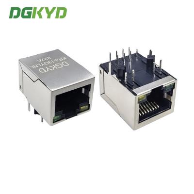 China Customized Shielded 10/100base Single Port RJ45 Jack With Lan Transformer for sale