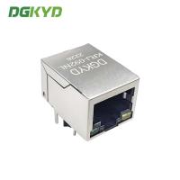 China Single port Tab Down Shielded rj45 Cat5 Modular jack connector, 10/100 BASE lan connector for sale