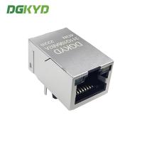 China DGKYD311Q106AB2A4DN RJ45 Network Interface TAB UP Modular Jack Single Port PCB Interface Illuminated Shield for sale