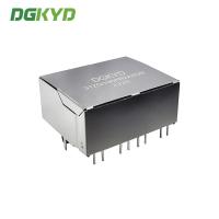 China DGKYD312Q106AB2A4DN 1x2 RJ45 Gigabit Ethernet Connector with Integrated Transformer and LED Indicators for sale