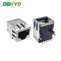China DGKYD Gigabit RJ45 Modular Jack Single Port PCB Connector 8P10C Shielded Through Hole for sale