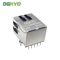 China DGKYD Gigabit RJ45 Modular Jack Single Port PCB Connector 8P10C Shielded Through Hole for sale