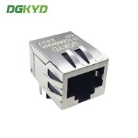 China DGKYD Gigabit RJ45 Modular Jack Single Port PCB Connector 8P10C Shielded Through Hole for sale