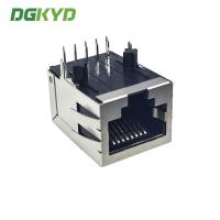 China DGKYD Gigabit RJ45 Modular Jack Single Port PCB Connector 8P10C Shielded Through Hole for sale