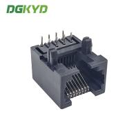 China DGKYD53211188IWA1DY1017 RJ45 Connector 8P8C All Plastic 1x1 Interface 15.1mm Length Without LED for sale