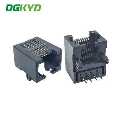 China DGKYD53211188IWA1DY1017 RJ45 Connector 8P8C All Plastic 1x1 Interface 15.1mm Length Without LED for sale
