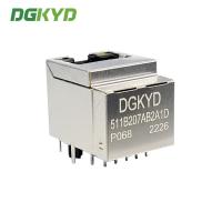 China DGKYD511B207AB2A1DP068 180 Degree Notched RJ45 Connector Ethernet Filter POE 6U Network Interface for sale